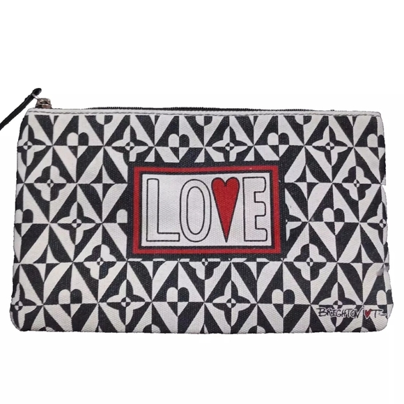 Brighton | Bags | Brighton Tom Clancy Love Clutch Pouch Black White ...